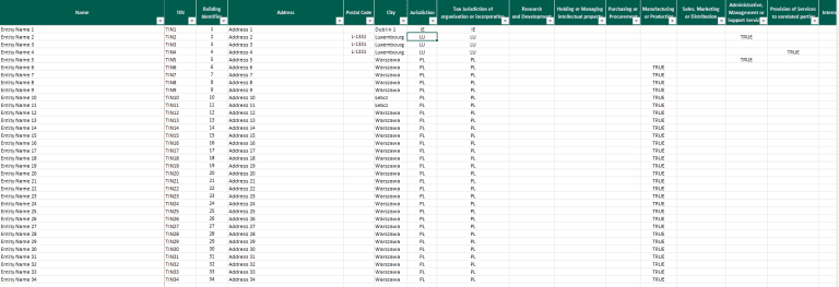 CbCR Reporting Solution - XLS to XML production - Fund XP